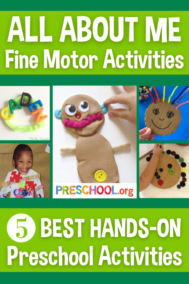 The 5 Best FINE MOTOR Activities for ALL ABOUT ME Preschool Theme ...