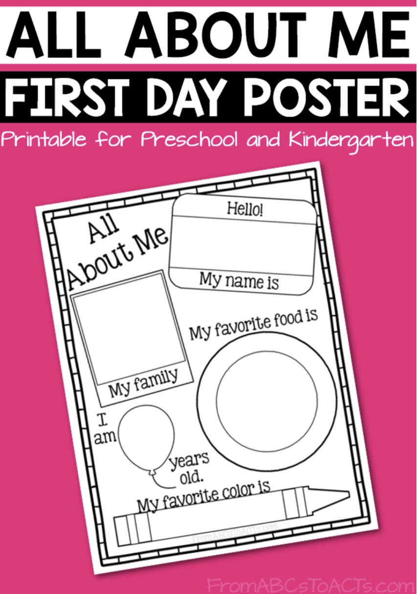 The 5 Best WORKSHEETS for ALL ABOUT ME Preschool Theme - Preschool.org