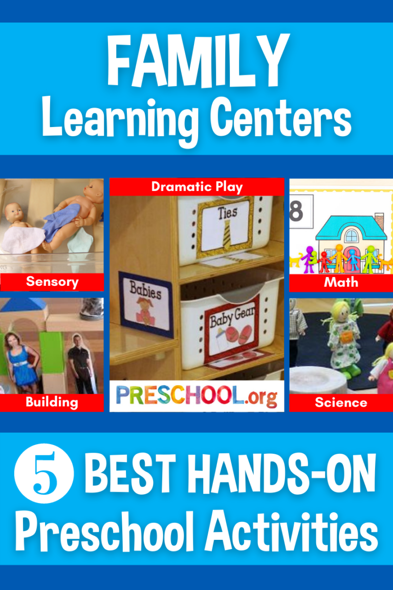 The 5 Best LEARNING CENTER Activities for FAMILY Preschool Theme ...