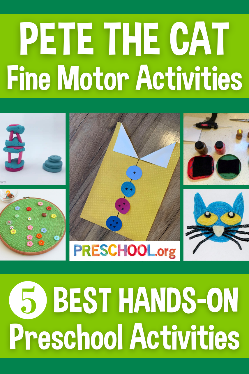 The 5 Best FINE MOTOR Activities for PETE THE CAT Preschool Theme ...