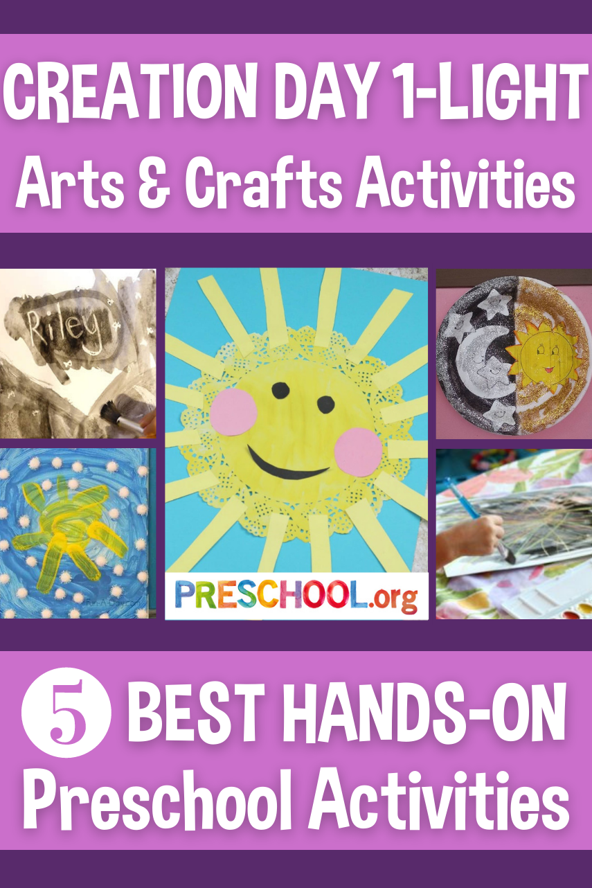 The 5 Best ARTS AND CRAFTS Activities for CREATION DAY 1-LIGHT ...