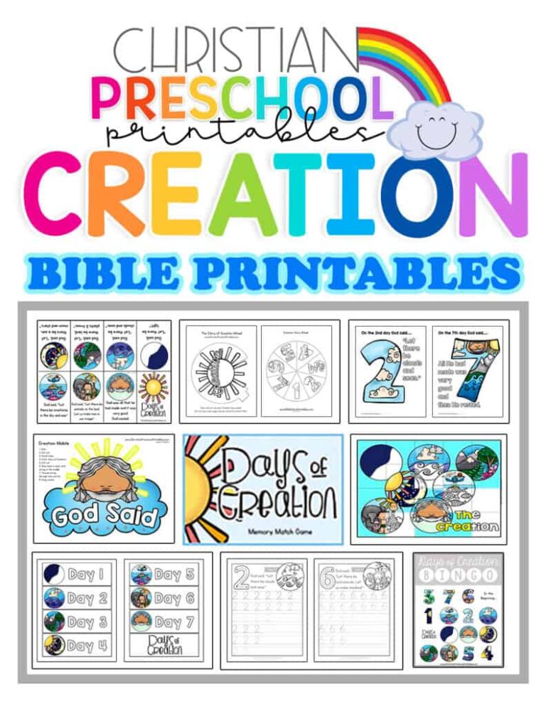 The 5 Best PRINTABLES for CREATION DAY 1-LIGHT Preschool Theme ...