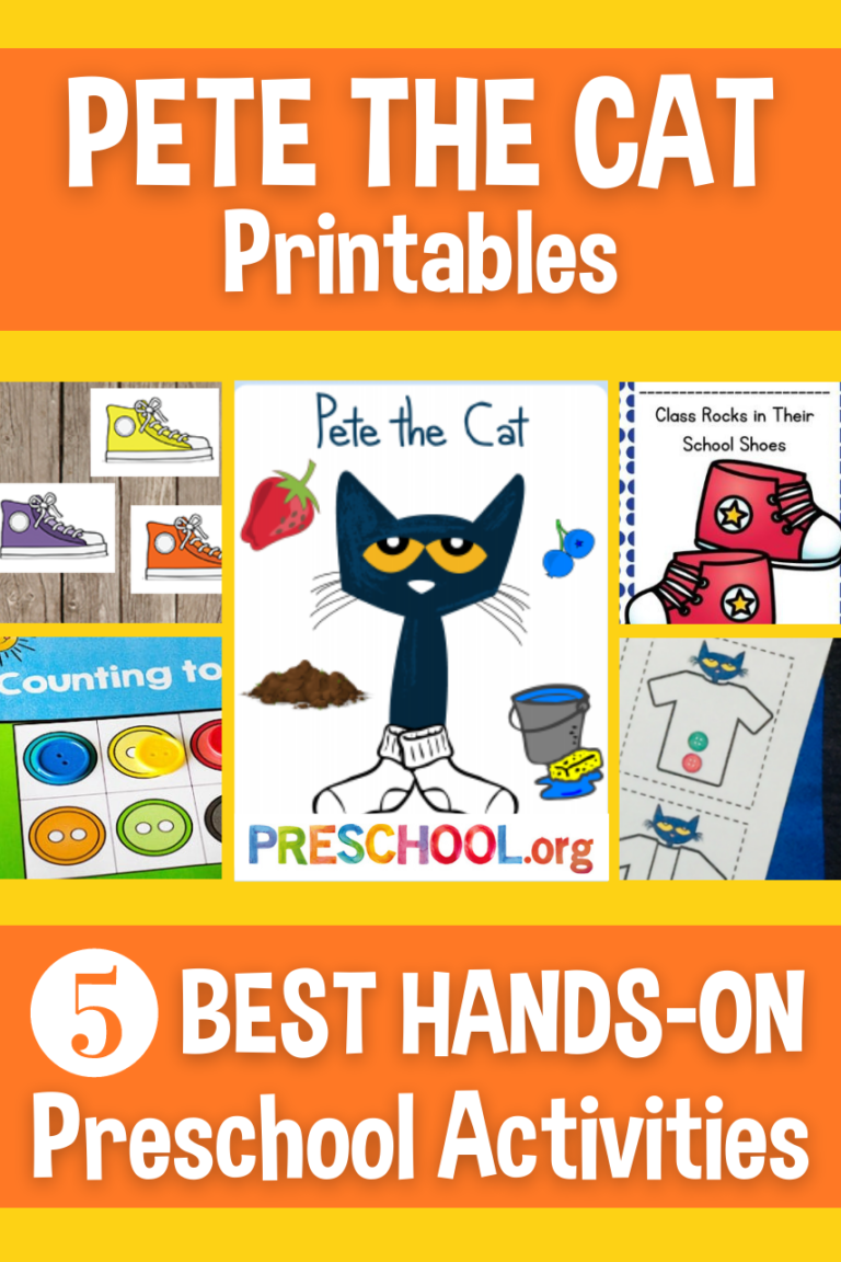 The 5 Best PRINTABLES for PETE THE CAT Preschool Theme - Preschool.org