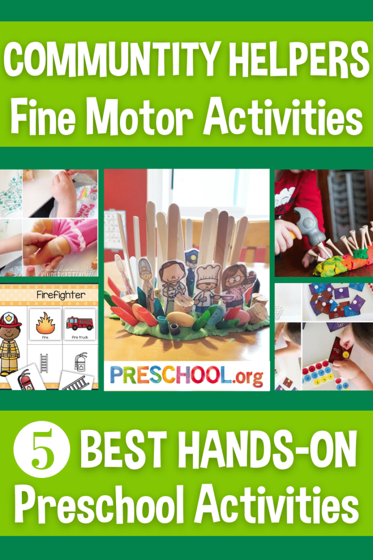 The 5 Best FINE MOTOR Activities for COMMUNITY HELPERS Preschool Theme ...
