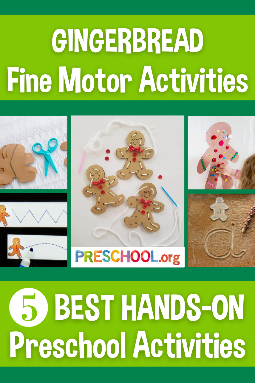 The 5 Best FINE MOTOR Activities for GINGERBREAD Preschool Theme ...