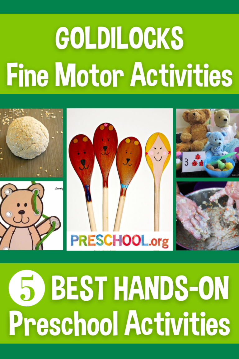 The 5 Best FINE MOTOR Activities for GOLDILOCKS Preschool Theme ...
