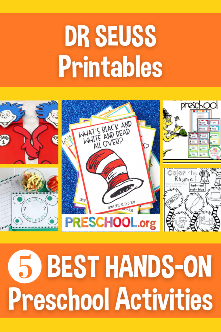 The 5 Best PRINTABLES for DR SEUSS Preschool Theme - Preschool.org