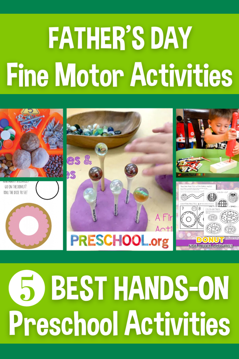 The 5 Best FINE MOTOR Activities for FATHER'S DAY Preschool Theme ...