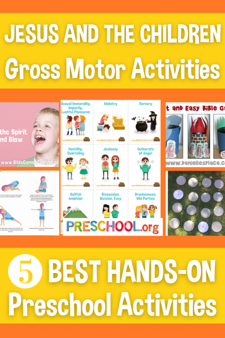 The 5 Best GROSS MOTOR Activities for JESUS AND THE CHILDREN Preschool ...