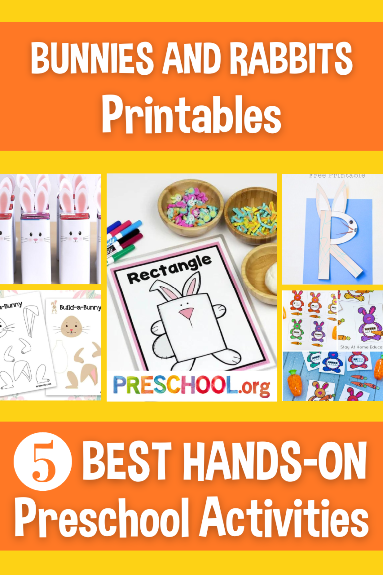 The 5 Best PRINTABLES for Bunnies and Rabbits Preschool Theme ...