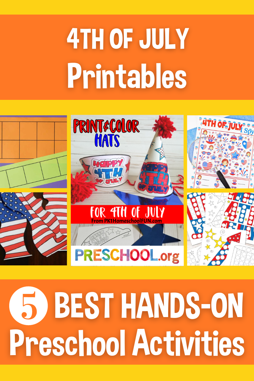 The 5 Best PRINTABLES for 4TH OF JULY Preschool Theme - Preschool.org