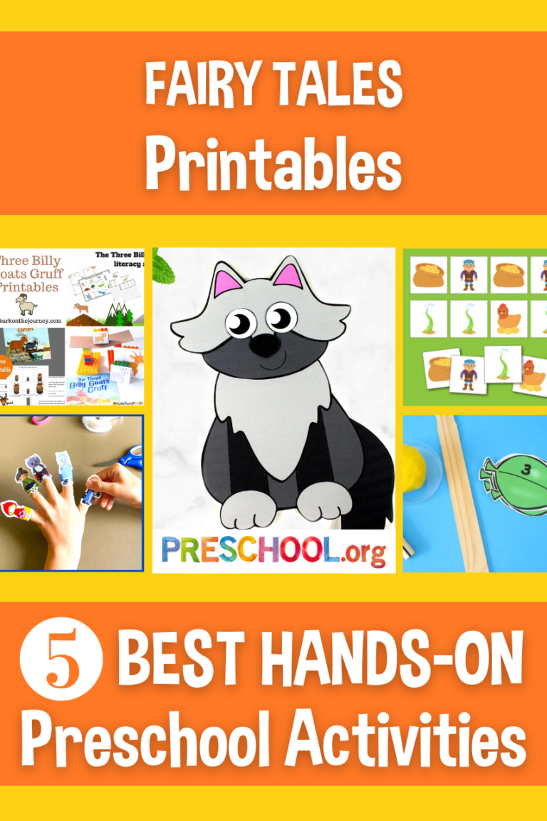 The 5 Best PRINTABLES for Fairy Tales Preschool Theme - Preschool.org